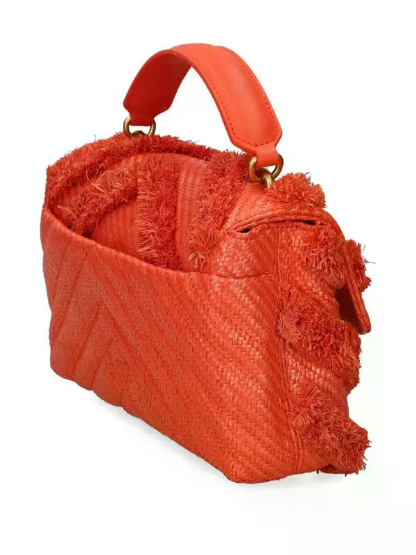 Pinko Fringed Chevron Shoulder Bag
