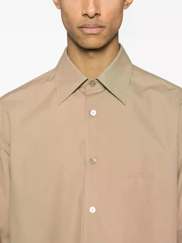 Gucci Logo-embossed Cotton Shirt