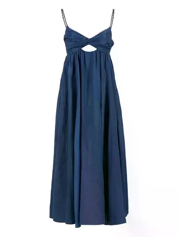 Zimmermann Organic Linen Maxi Dress - Blue