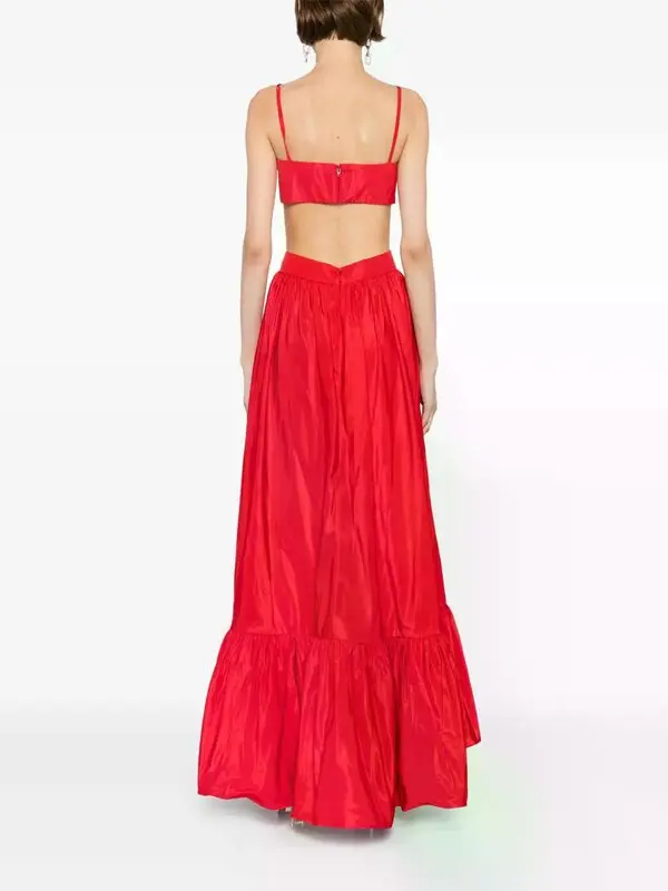 SAIID KOBEISY Taffeta Midi Dress - Red