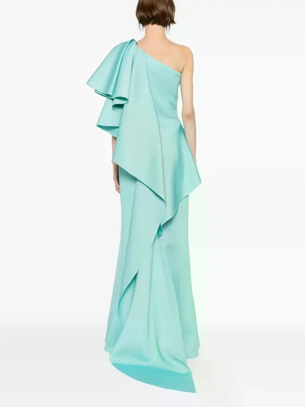 SAIID KOBEISY Ruffled Scuba Long Dress