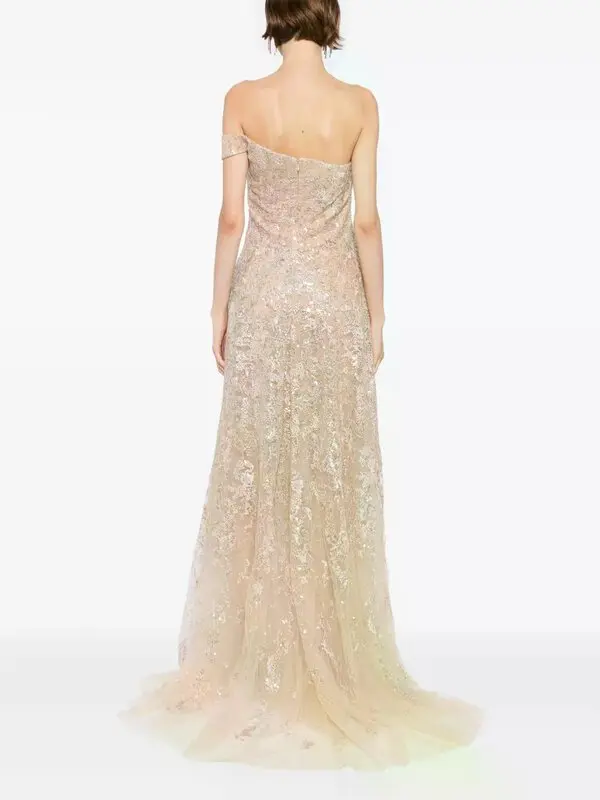 SAIID KOBEISY Off-shoulder Embroidered Dress