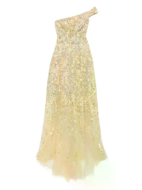 SAIID KOBEISY Off-shoulder Embroidered Dress