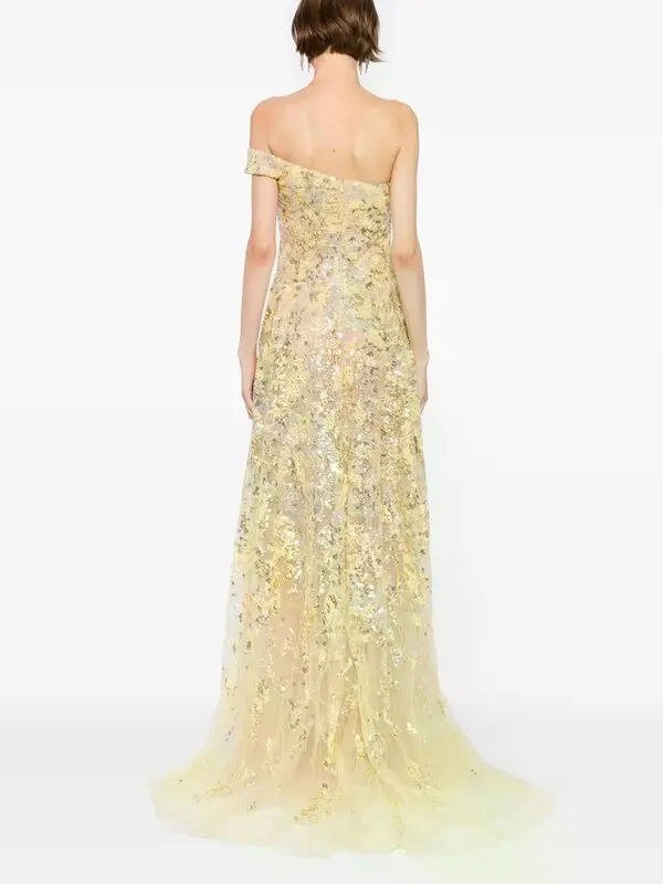 SAIID KOBEISY Off-shoulder Embroidered Dress