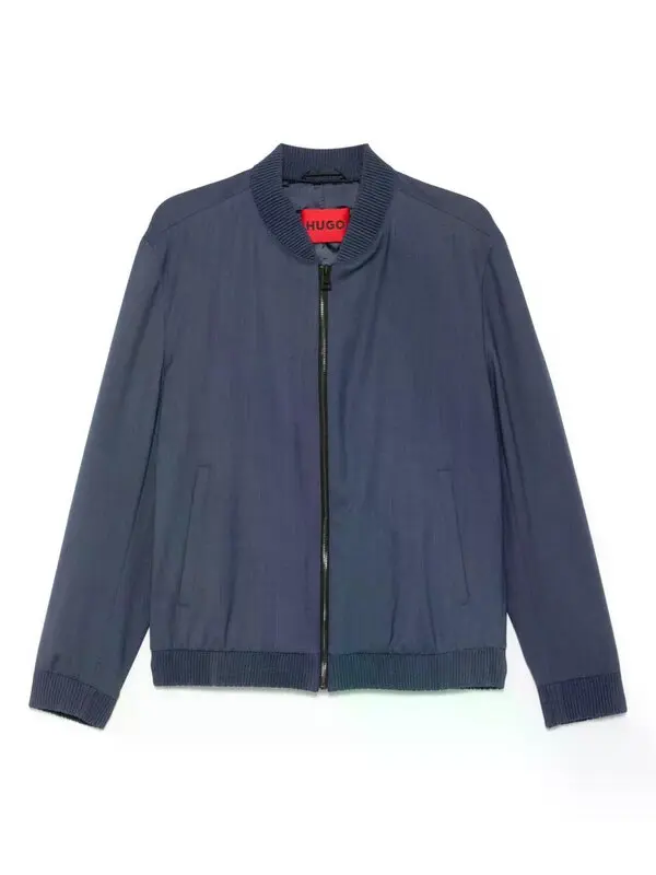 BOSS Zip-up Bomber Jacket - Blue