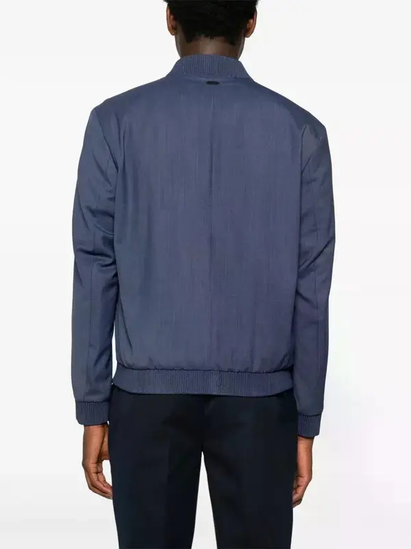 BOSS Zip-up Bomber Jacket - Blue
