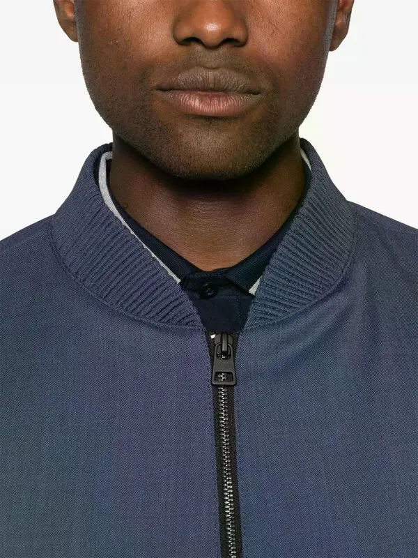 BOSS Zip-up Bomber Jacket - Blue