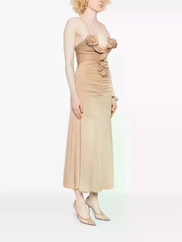 NISSA Rhinestone-embellished Midi Dress