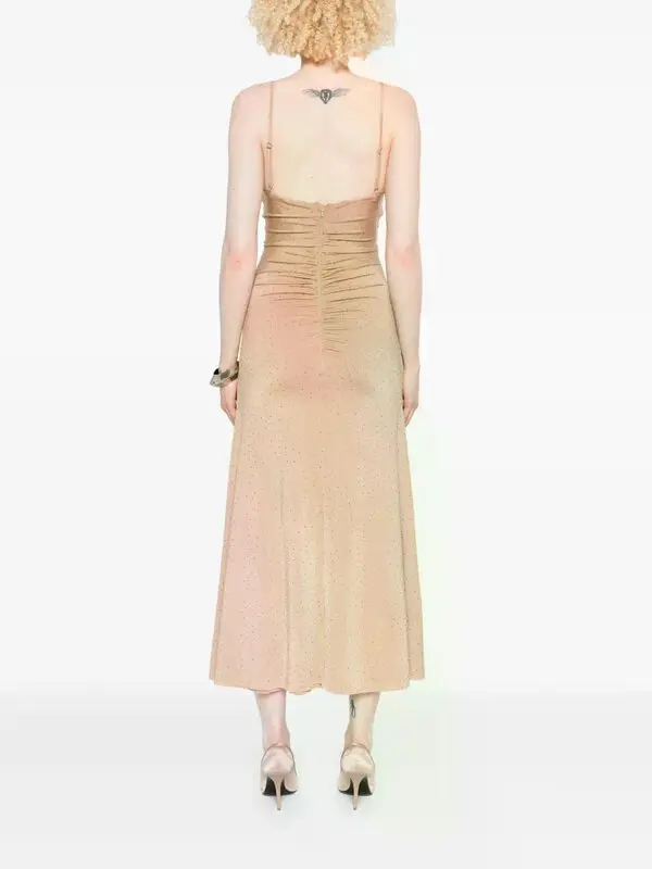 NISSA Rhinestone-embellished Midi Dress