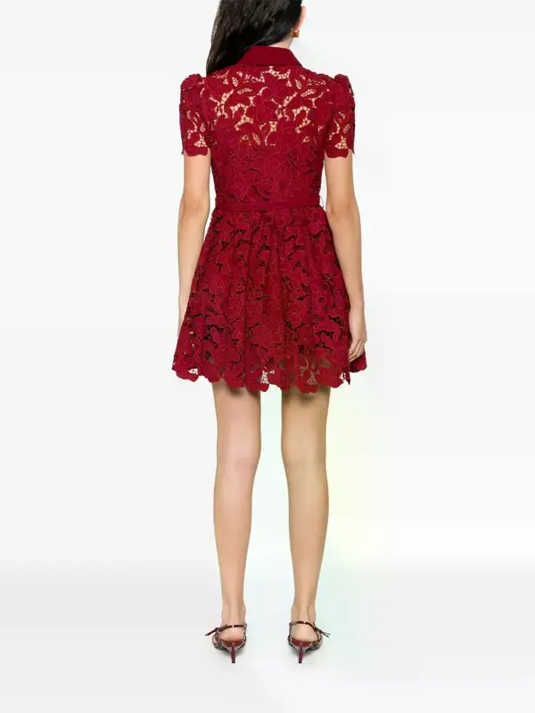 SELF-PORTRAIT Floral-lace Mini Dress