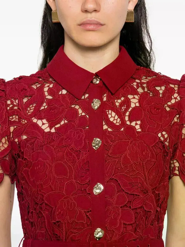 SELF-PORTRAIT Floral-lace Mini Dress