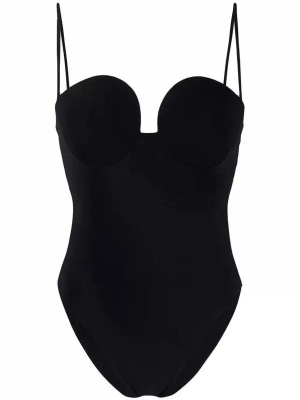 Magda Butrym Sweetheart Neckline Swimsuit - Black