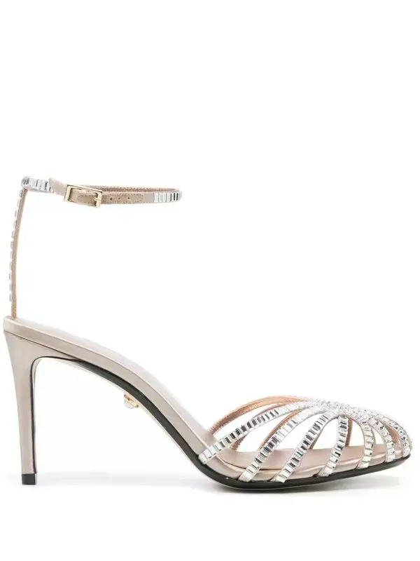 ALEVI MILANO Crystal-embellished Caged Sandals