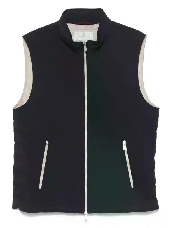 Brunello Cucinelli Quilted Gilet - Blue