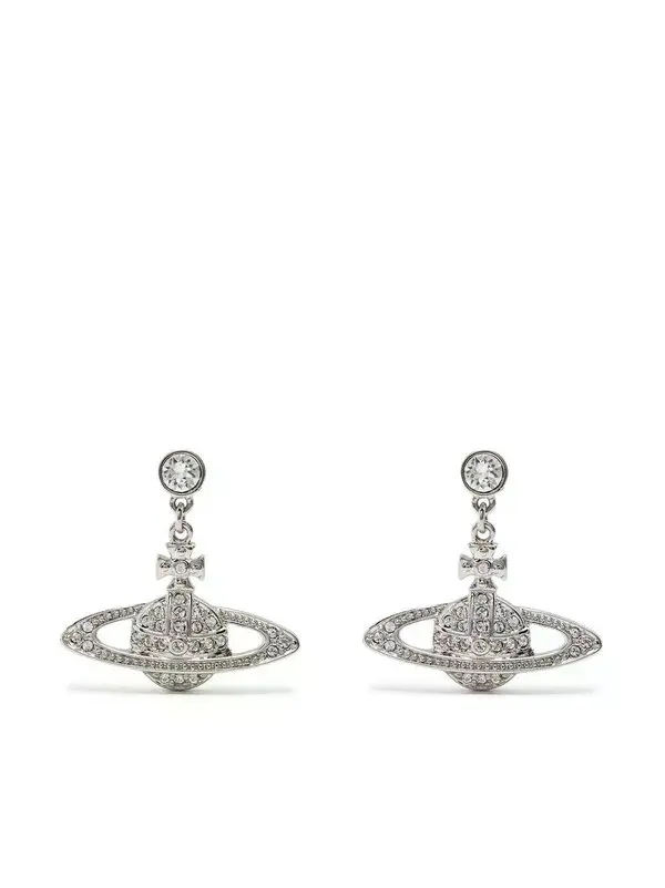 VIVIENNE WESTWOOD Crystal Orb Earrings - Silver