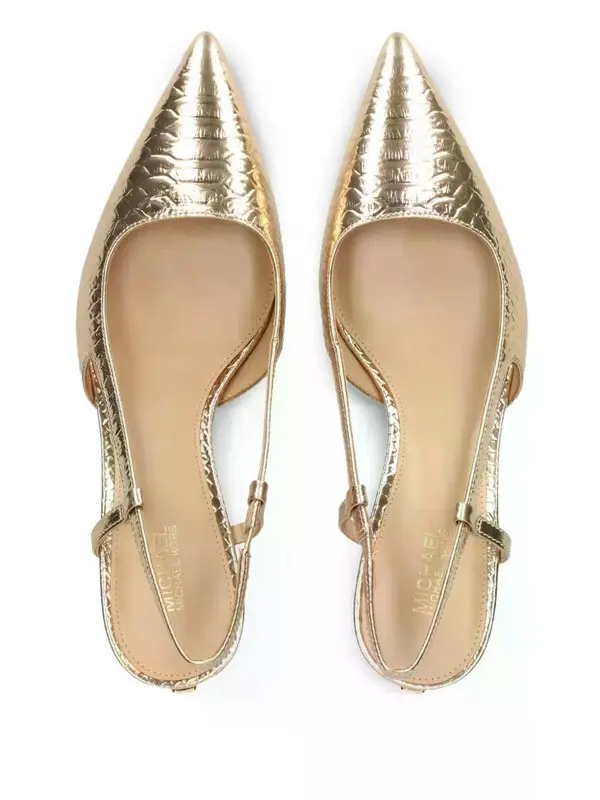 Michael Kors 63mm Alora Slingback Pumps - Gold