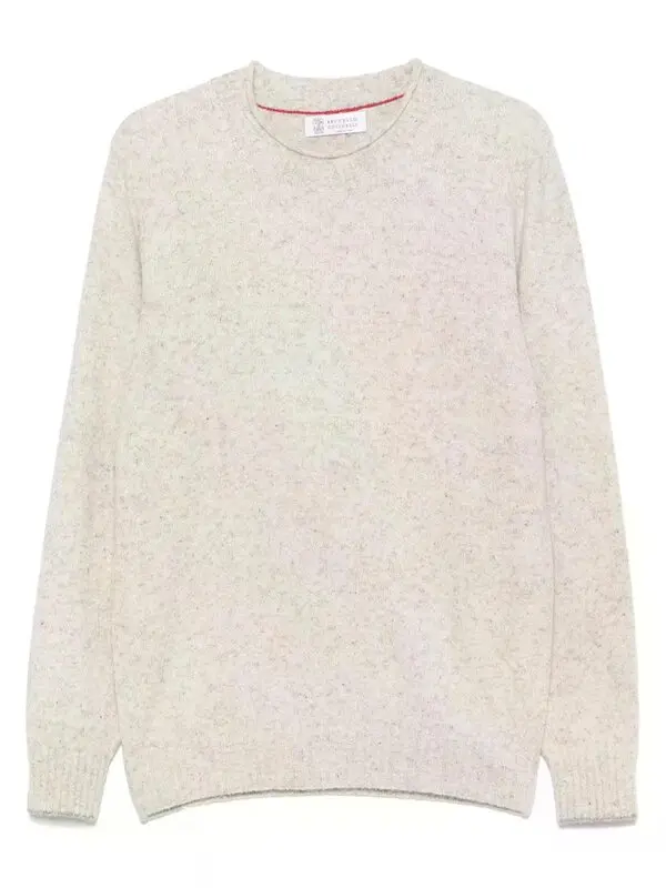 Brunello Cucinelli Mélange-effect Jumper - Grey