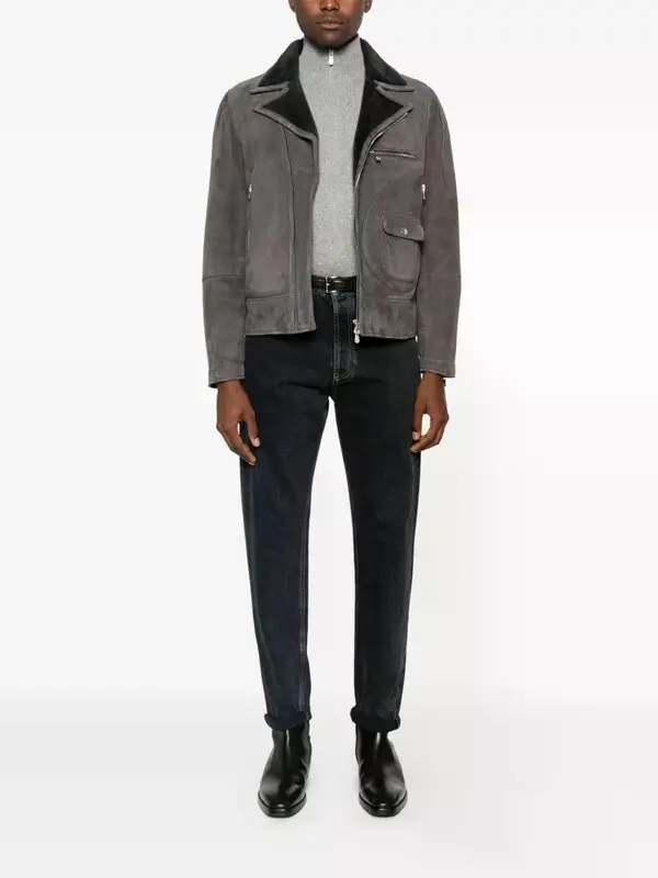 Brunello Cucinelli Suede Biker Jacket