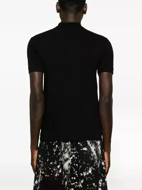 Play Comme Des Garcon Heart-patch Cotton Polo Shirt - Black