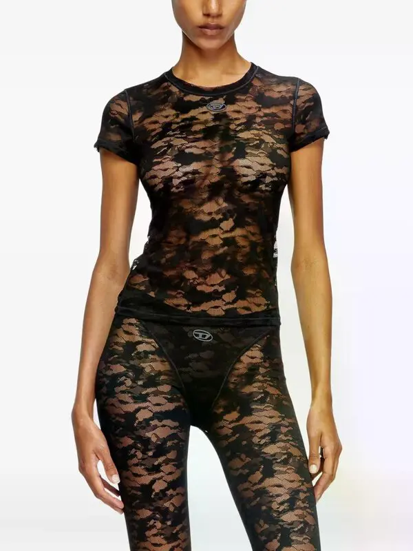 DIESEL® Lace-embroidered T-shirt