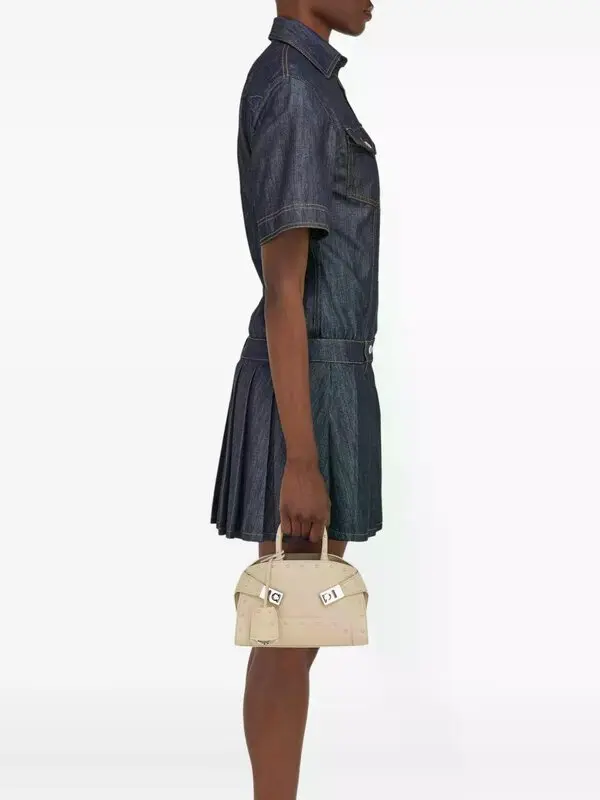 FERRAGAMO Studded Leather Hug Tote Bag