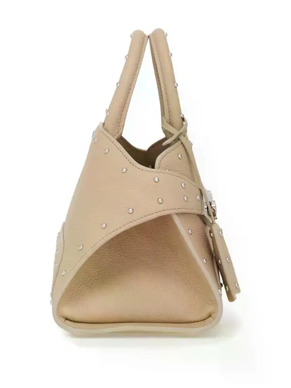FERRAGAMO Studded Leather Hug Tote Bag