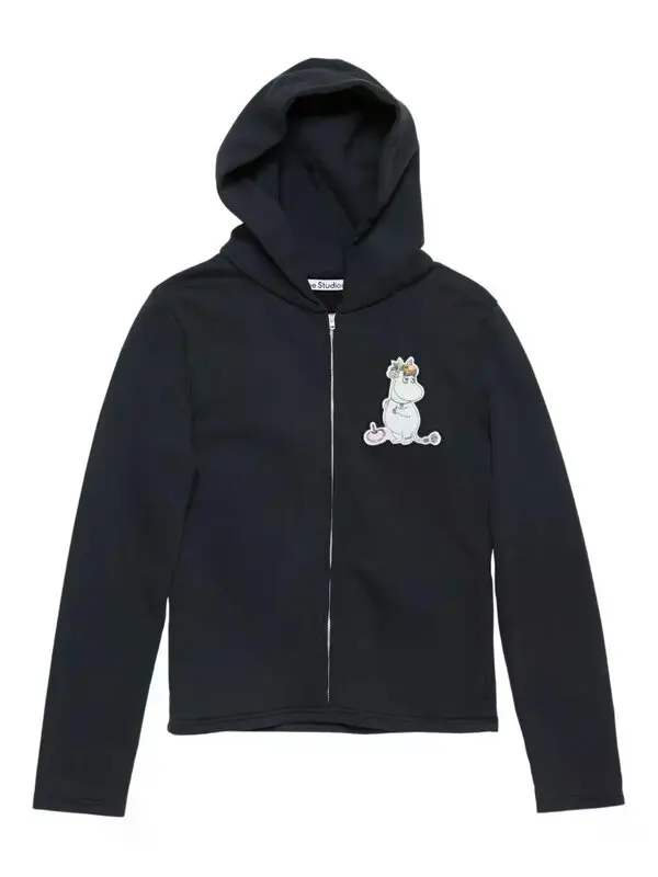 Acne Studios Zip-up Hoodie With Embroidered Applique