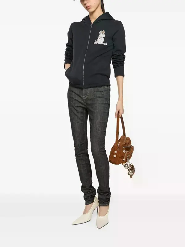 Acne Studios Zip-up Hoodie With Embroidered Applique
