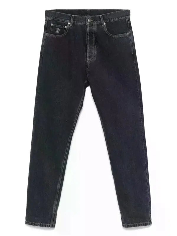 Brunello Cucinelli Logo-embroidered Jeans