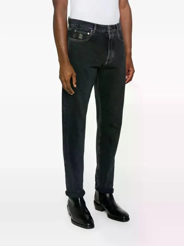 Brunello Cucinelli Logo-embroidered Jeans