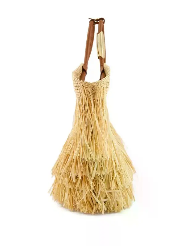 Zimmermann Fringed Straw Handbag