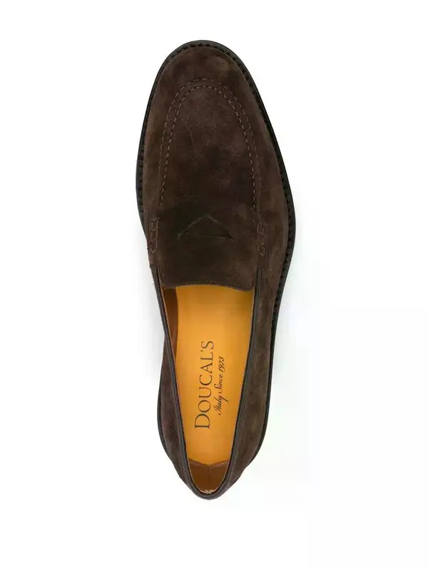 DOUCAL'S Almond-toe Suede Loafers