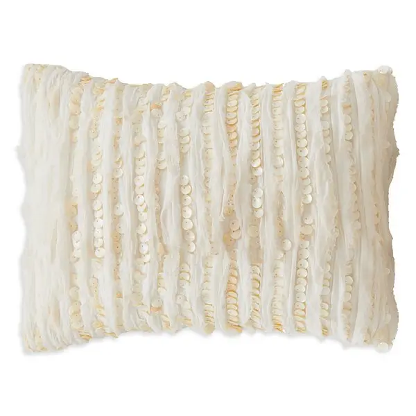Donna Karan New York Flutter Decorative Pillow, 14 X 20 - Ivory