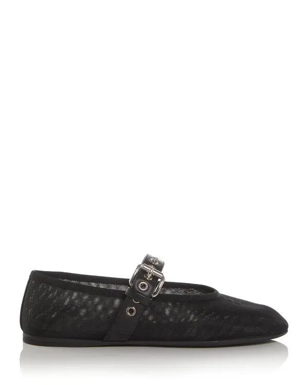 Miu Miu Mary Jane Flats - Nero