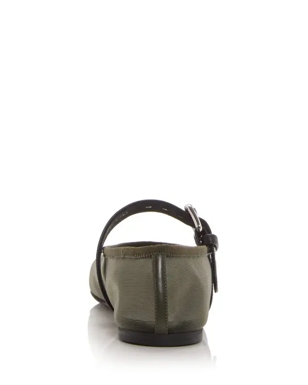 Miu Miu Mary Jane Flat - Olive