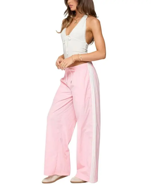 EDIKTED Annabella Nylon Track Pants - Light-pink