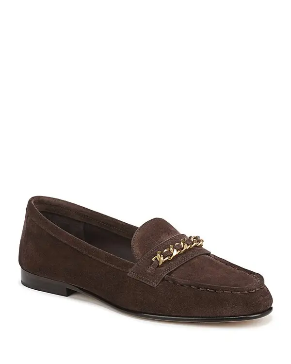 Veronica Beard Penny Chain Loafer Flats - Espresso