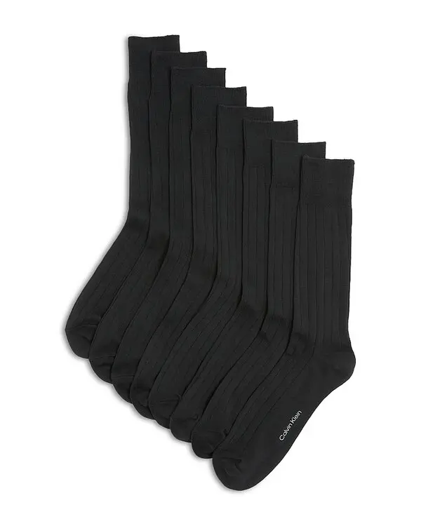 Calvin Klein Pack Of 4 Crew Socks - Black