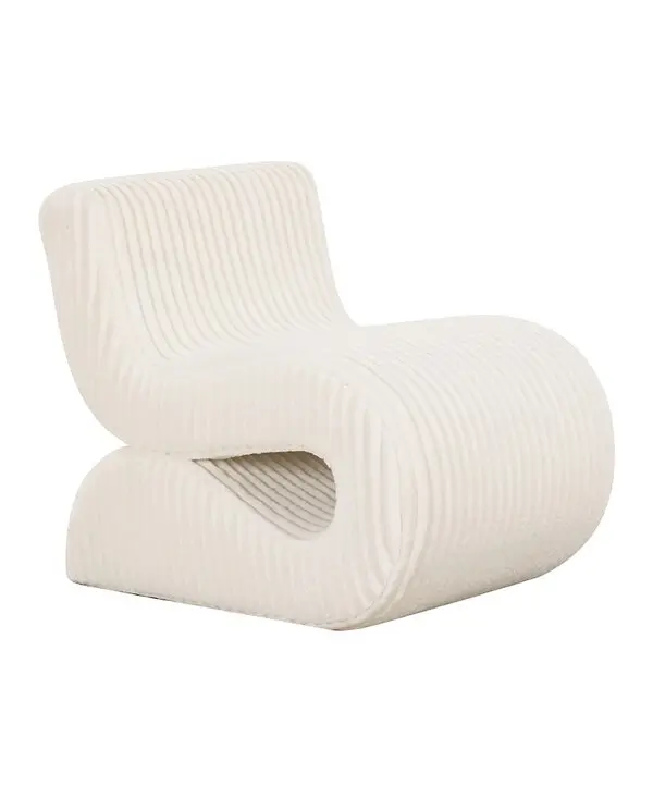 TOV FURNITURE Senna Oversized Corduroy Accent Chair - Cream