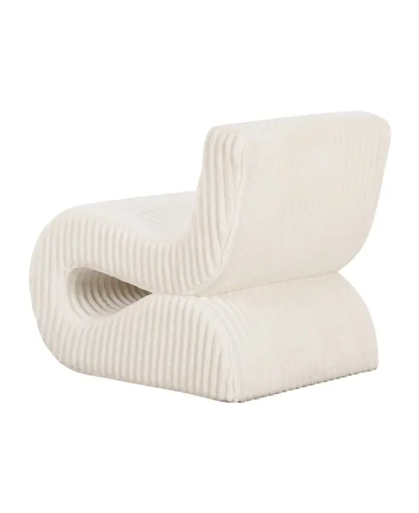 TOV FURNITURE Senna Oversized Corduroy Accent Chair - Cream