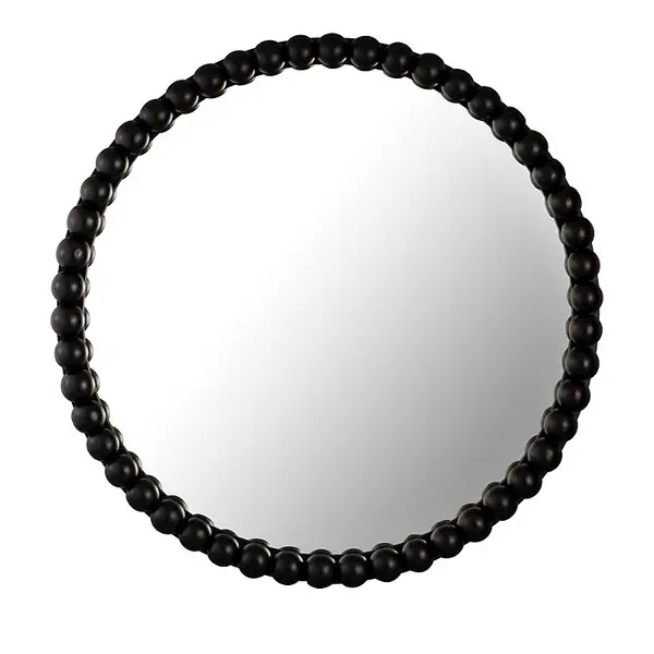 TOV FURNITURE Baria Round Mirror - Black