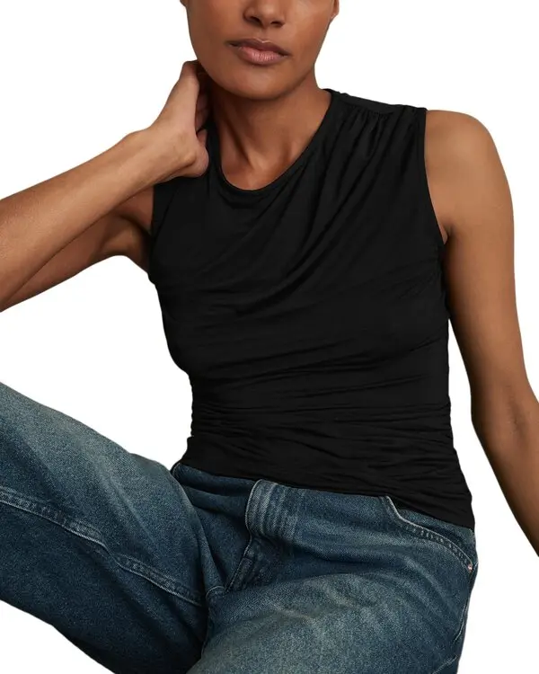 REISS Ruched Shoulder Vest