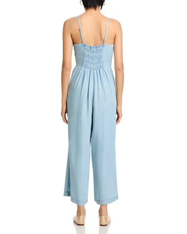 Aqua Chambray Jumpsuit