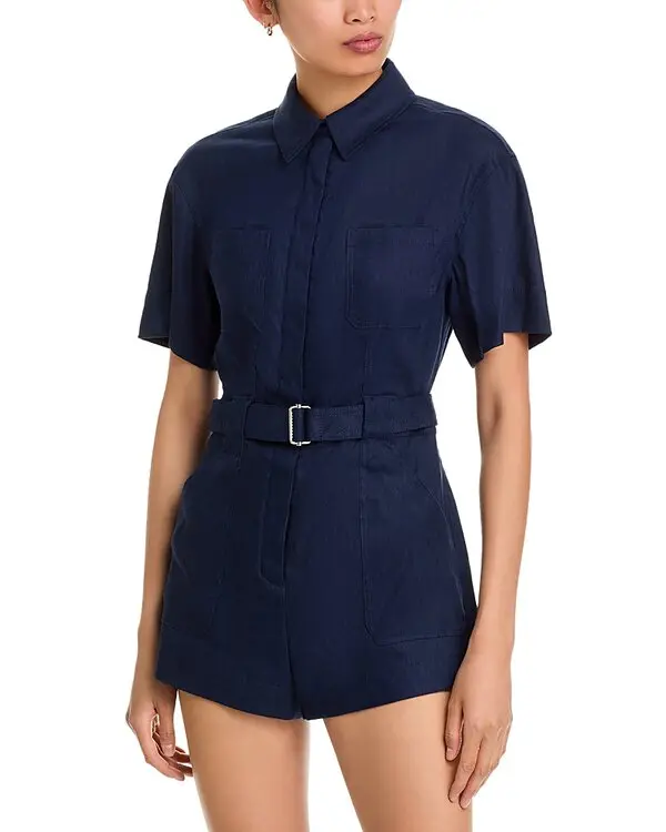 Simkhai Belted Romper - Midnight