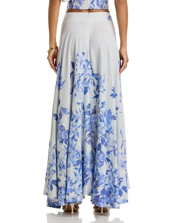Aqua Floral Skirt