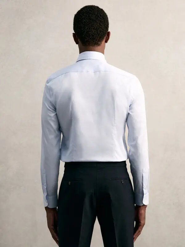 REISS Caldwell Slim Fit Cotton Pin Collar Shirt