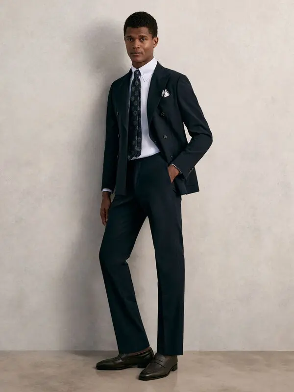 REISS Caldwell Slim Fit Cotton Pin Collar Shirt