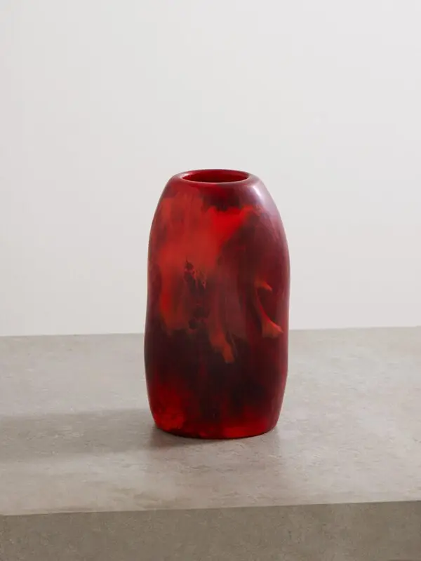 Dinosaur Designs Pebble Medium Resin Vase - Red