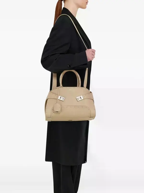 FERRAGAMO Hug Stud-embellished Tote Bag