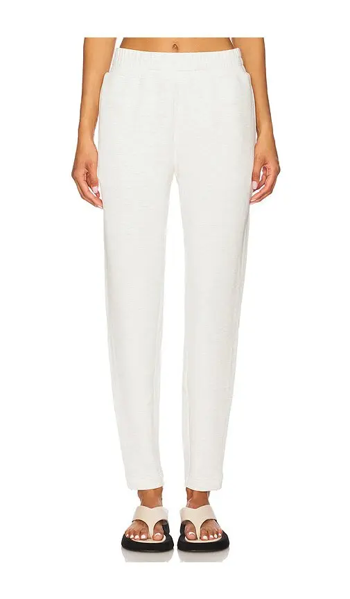 Varley Slim Zip Hem Pant 29.5 - Ivory Marl